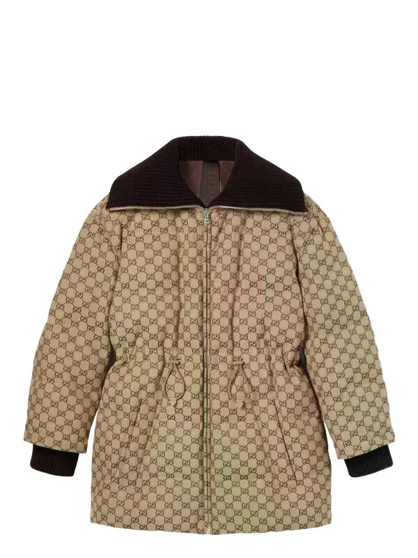 Gucci Gg Canvas Puffer Jacket - Neutrals