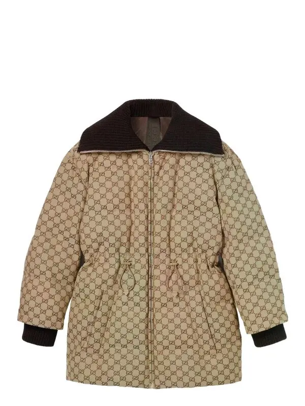 Gucci Gg Canvas Puffer Jacket - Neutrals