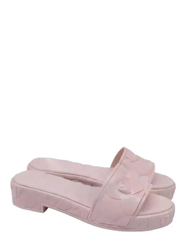 Valentino Garavani Atelier Floral Slide Sandals - Pink