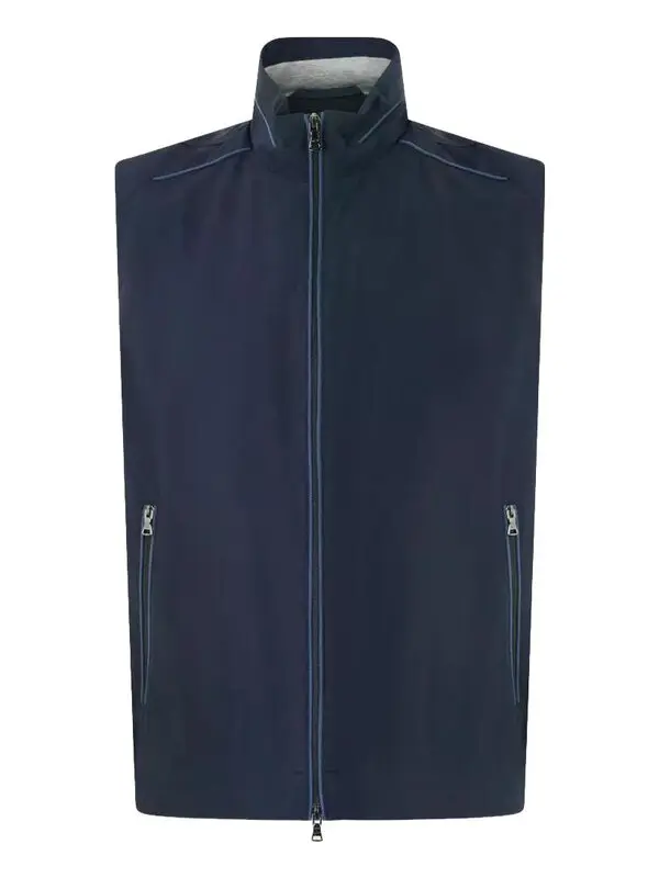 Paul & Shark High-neck Zip-up Vest - Blue