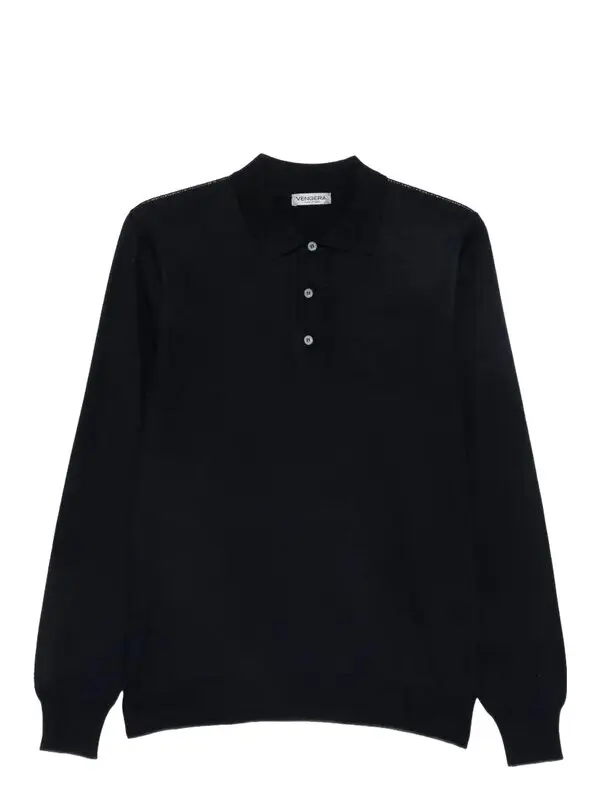 VENGERA Long-sleeve Polo Shirt - Blue
