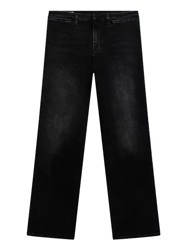 Gucci Web-stripe Straight-leg Jeans - Black