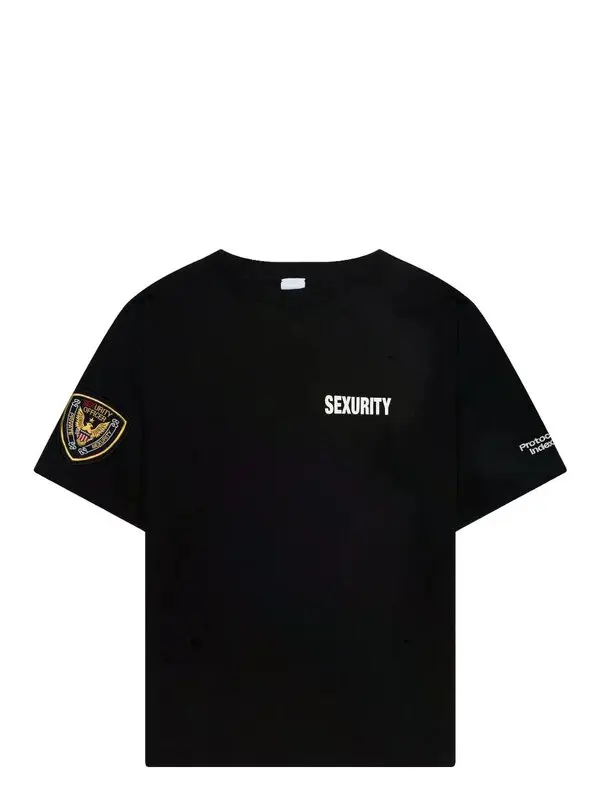 PROTOCOL INDEX Graphic-printed Washed T-shirt - Black