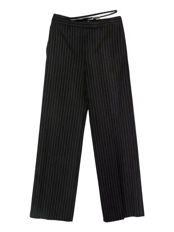 TOM FORD Pinstripe-pattern Trousers - Black