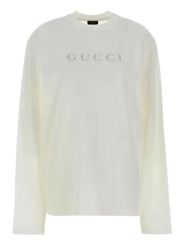 Gucci Logo-print Long-sleeve T-shirt - White