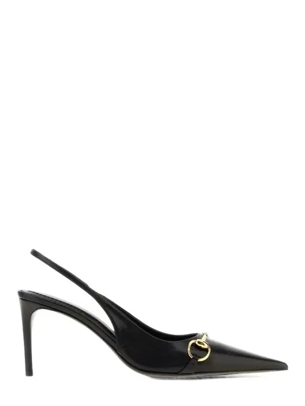 Gucci Donna Horsebit Slingback Pumps - Black