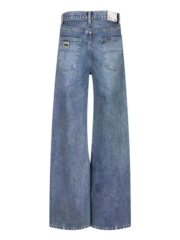 LOIS Faded Wide-leg Jeans - Blue