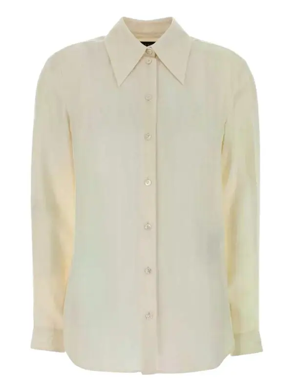 Gucci Incrocio Gg-motif Chain-print Shirt - Neutrals