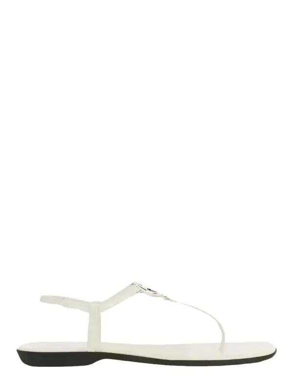 Gucci Interlocking G Leather Sandals - White