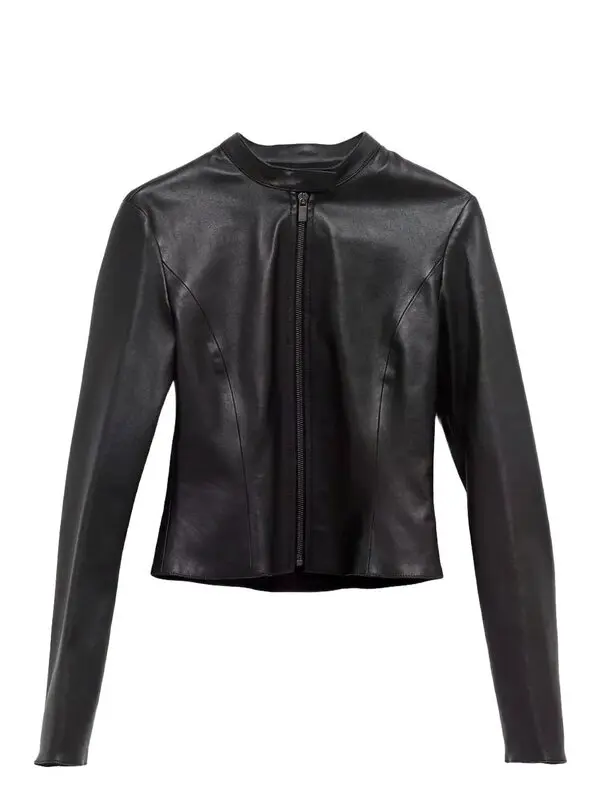 Gucci Zip-up Leather Jacket - Black