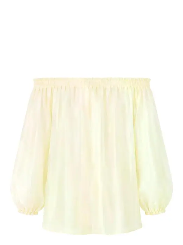HANITA Floral-detail Off-the-shoulder Blouse - Neutrals