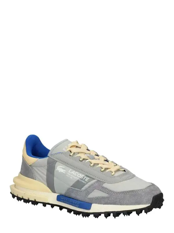 Lacoste Elite Active Panelled Suede-trim Sneakers - Grey