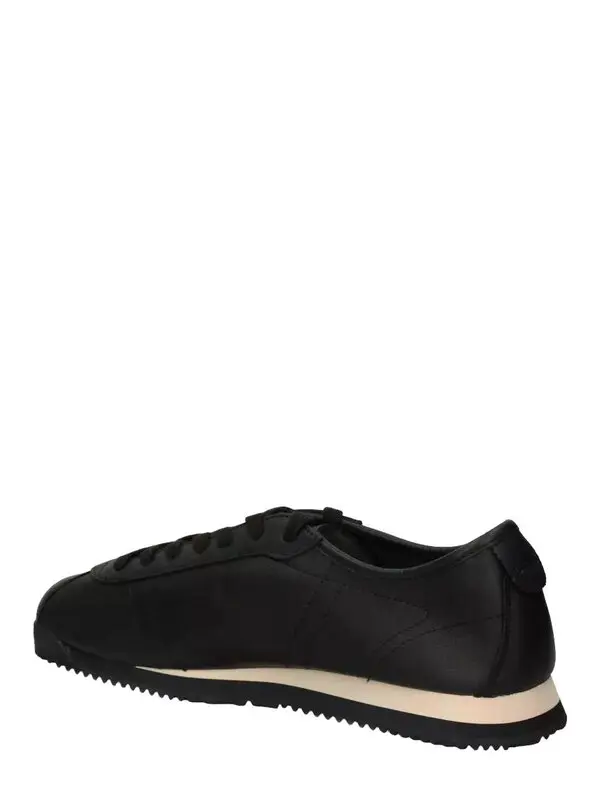 Lacoste Club-low Logo-plaque Leather Sneakers - Black