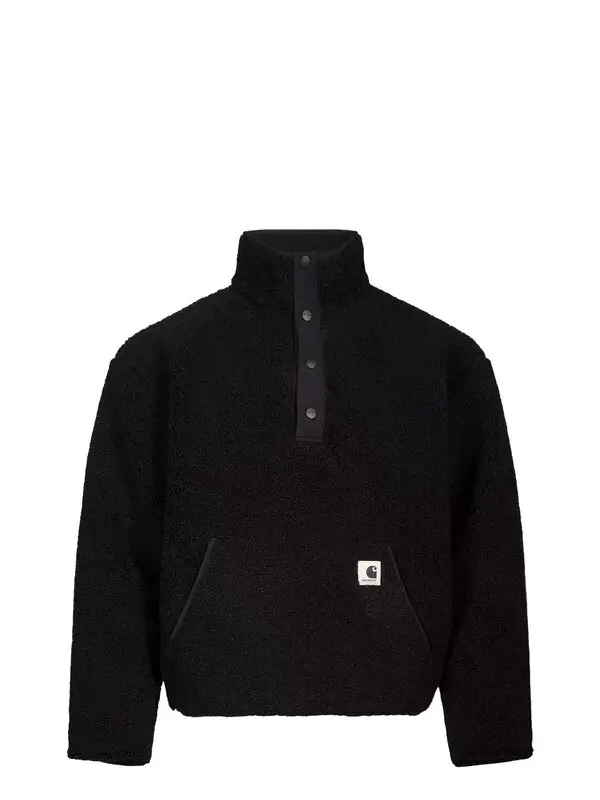 Carhartt Work In Progress Elliot Logo-patch Fleece Sweatshirt - Black