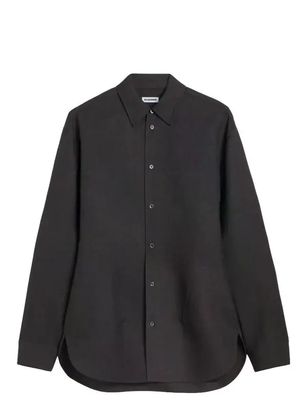 JIL SANDER Wool Twill Shirt - Grey
