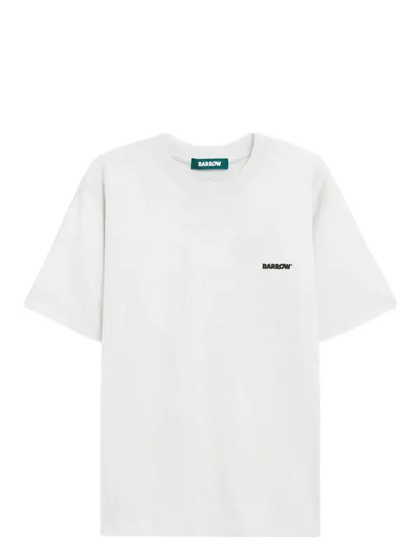 BARROW Logo-print Crew-neck T-shirt - Neutrals