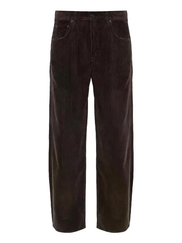 AGOLDE Low Curve Corduroy Trousers - Brown