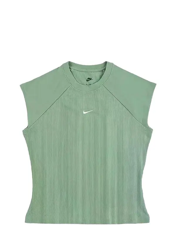 Nike Chill Knit Ribbed Top - Green