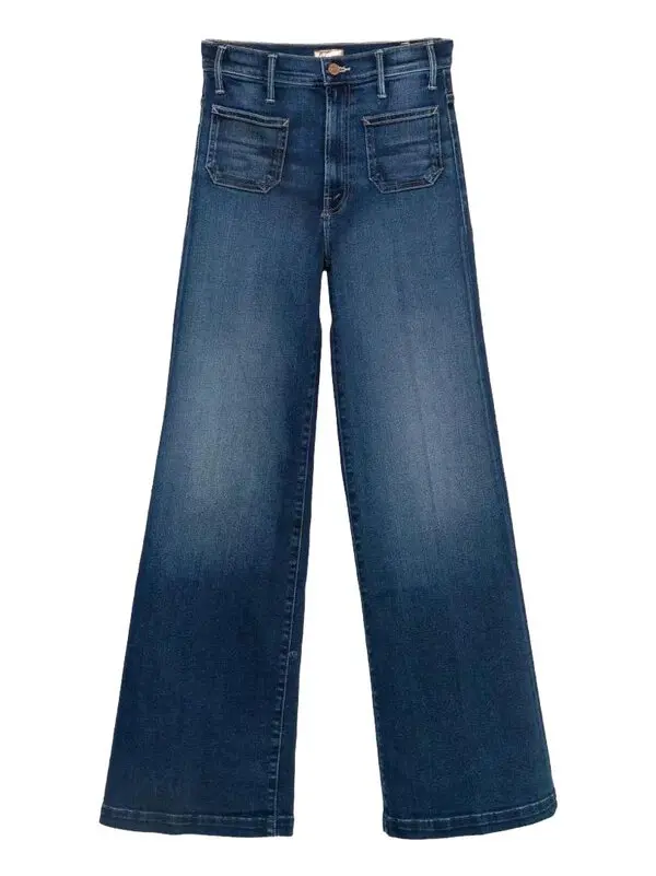 MOTHER Hustler Roller Patch-pocket Jeans - Blue