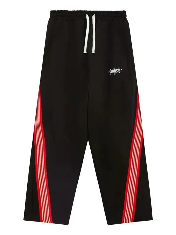 BARROW Logo-patch Side-stripe Track Pants - Black