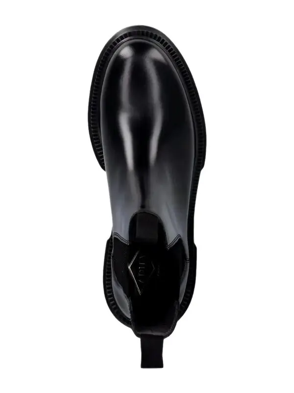 ADIEU PARIS Round-toe Chelsea Boots - Black
