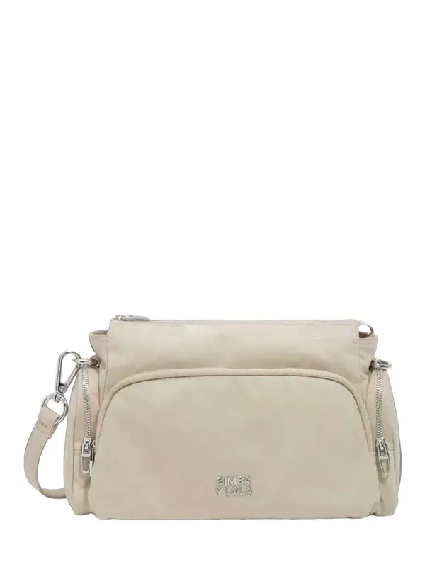 Bimba Y Lola Small Stone Cotton Pocket Bag - Neutrals