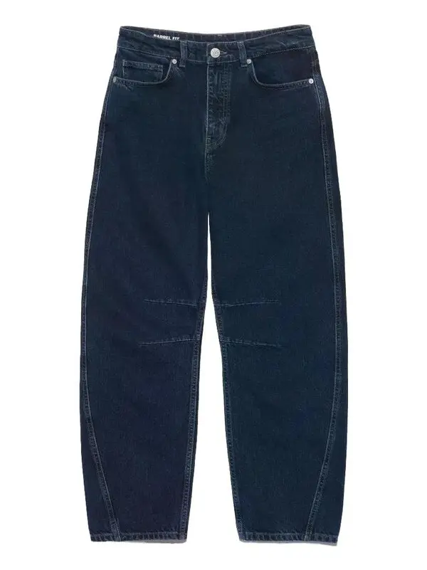Bimba Y Lola Barrel Dark- Denim Leg 5-pocket Trousers - Blue