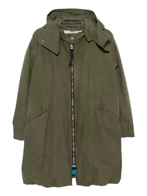 C.P. COMPANY 1990s Hooded Zip-up Coat - Green