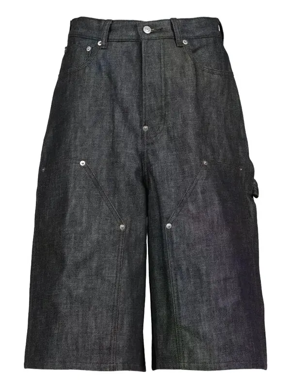 RIVET & HIDE Super Baggy Double-knee Shorts - Blue