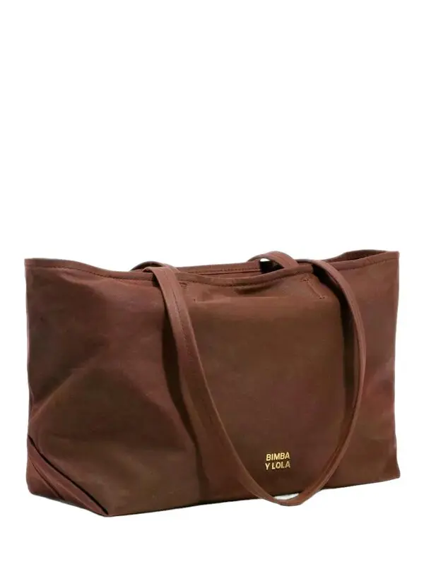 Bimba Y Lola Medium Rust Coated Shopper Bag - Brown