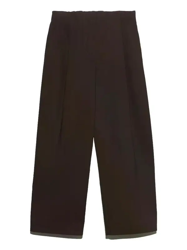Bimba Y Lola Dark-chocolate Darted Straight-leg Trousers - Brown