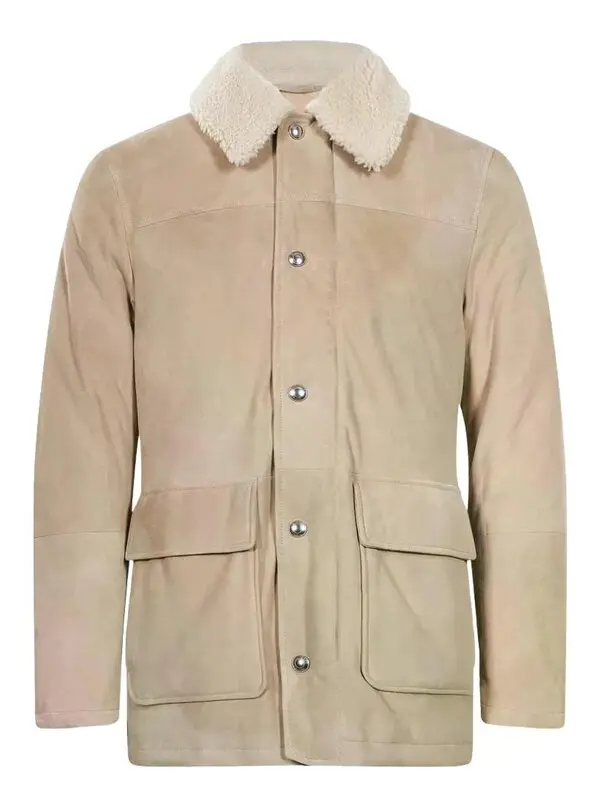 Eleventy Shearling-collar Parka - Neutrals