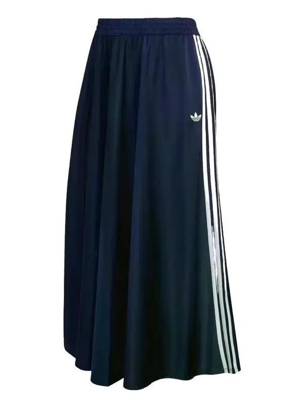 Adidas Firebird Side-stripe Logo Maxi Skirt - Blue
