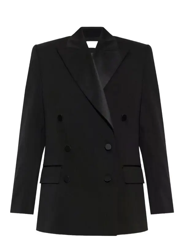 Balmain Double-breasted Wool Blazer - Black
