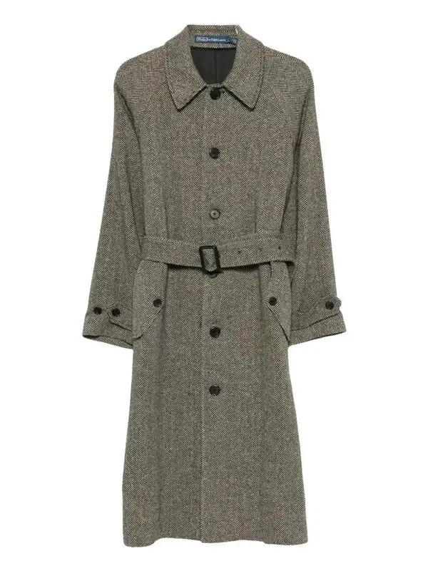 Polo Ralph Lauren Herringbone Belted Coat - Neutrals