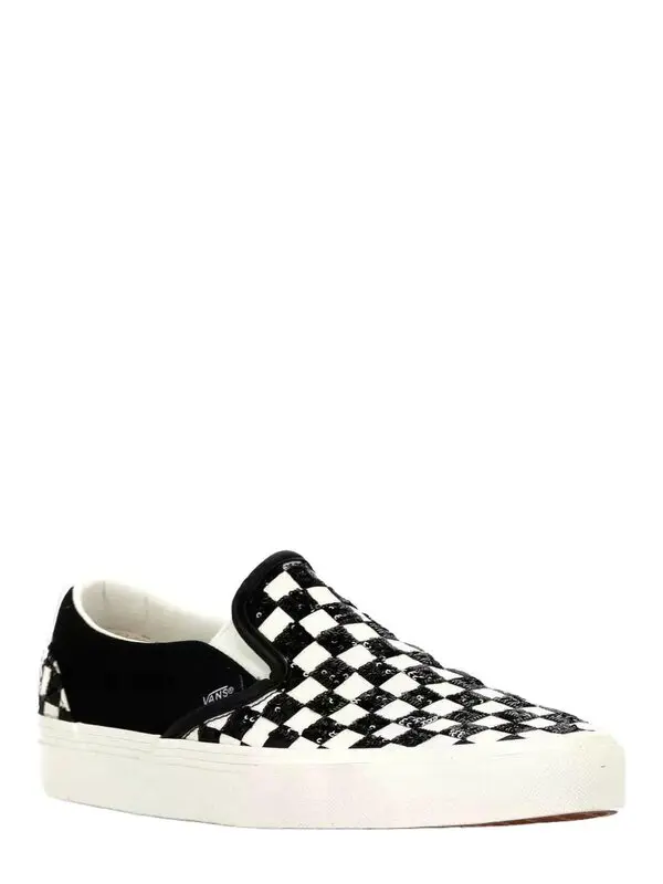 VANS Classic Sequin-embellished Checkerboard Sneakers - Black