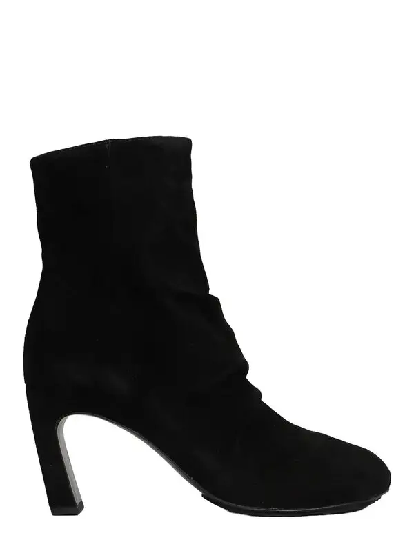 Ash Estelle Leather Ankle Boots - Black