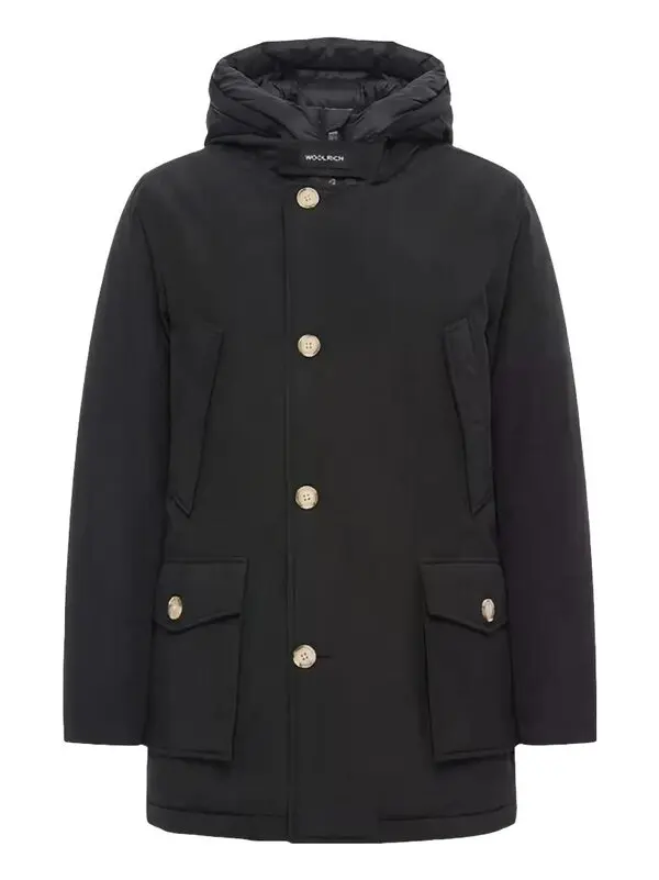 Woolrich Artic Hooded Button-up Parka - Black