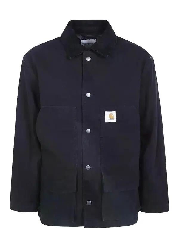 Carhartt Work In Progress Lander Stone-washed Oversized Jacket - Black