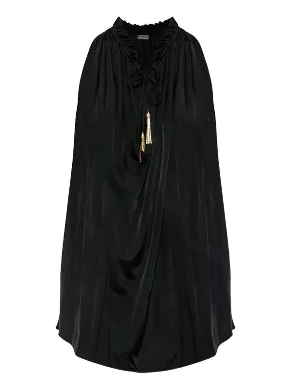 Balmain Ruffled Tassel-detail Blouse - Black
