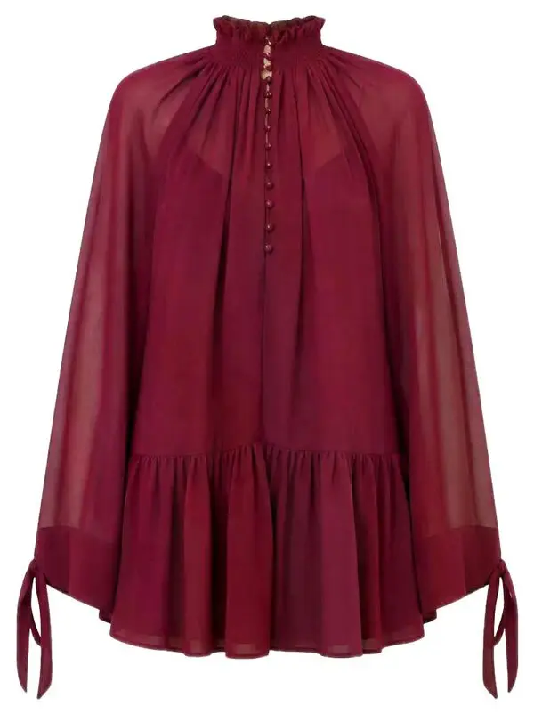 NICHOLAS Ruffled Mini Dress - Red