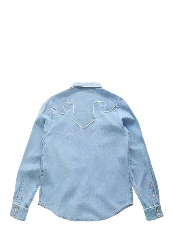 MOTHER The Country Exe's Piped-trim Shirt - Blue
