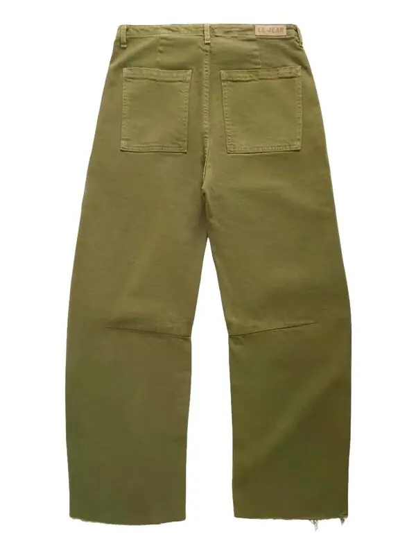LE JEAN Raw-cut Straight-leg Jeans - Green