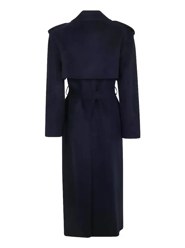 IVY OAK Iocamerona Belted Epaulette Coat - Blue