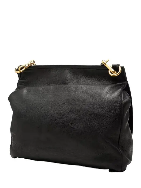Burberry 2000-2017 Medium Leather Bridle Crossbody Bag - Black