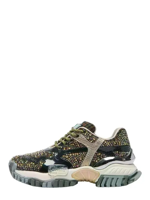 JOIA PARIS Crystal-embellished Sneakers - Grey