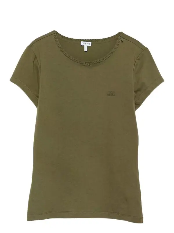 Loewe Anagram-embroidered T-shirt - Green