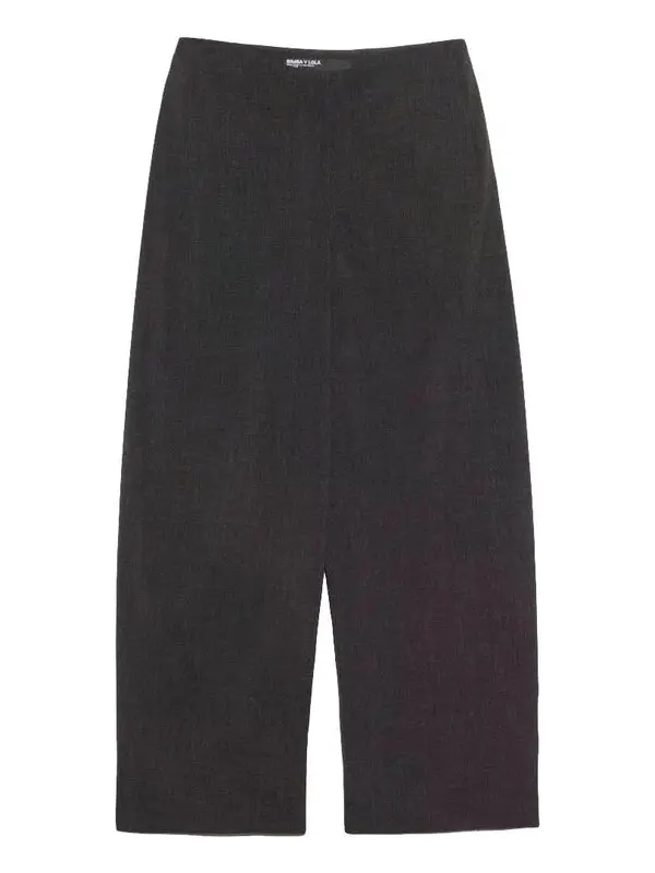 Bimba Y Lola Dark--melange Barrel-leg Trousers - Grey