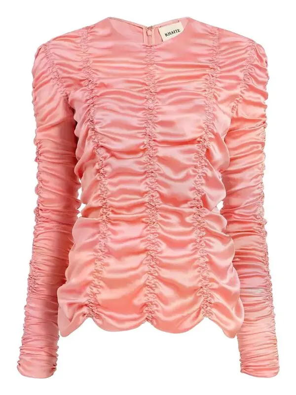 Khaite Rory Top In Azalea - Pink