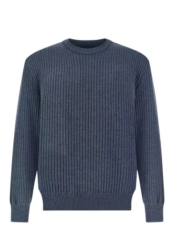 Paul & Shark Ribbed Typhoon Platinum Sweater - Blue